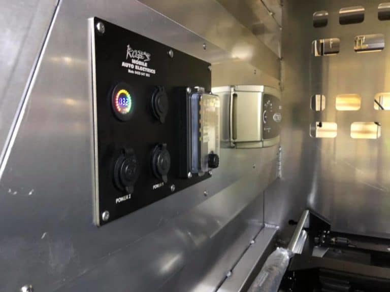 Custom made 12 volt Canopy Wiring Panels with second battery connected ...